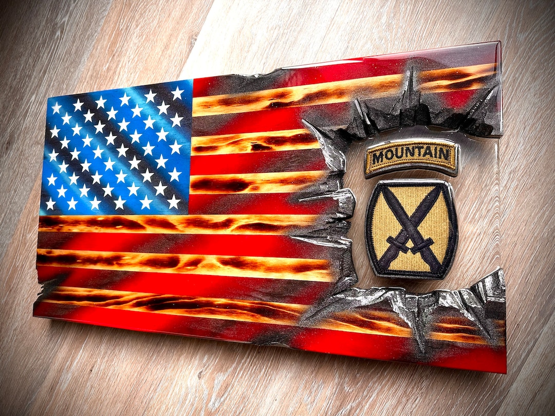 10th Mountain ARMY Unit Subdued Patch - Professional Wooden American ...