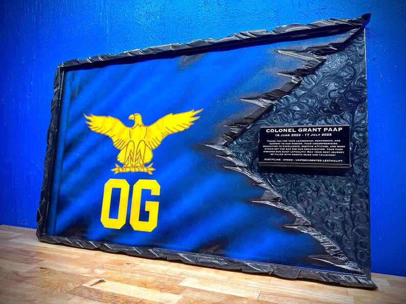 Professional Guidon Wooden Flag - Chief's Command Eagle- Add Your Unit ...