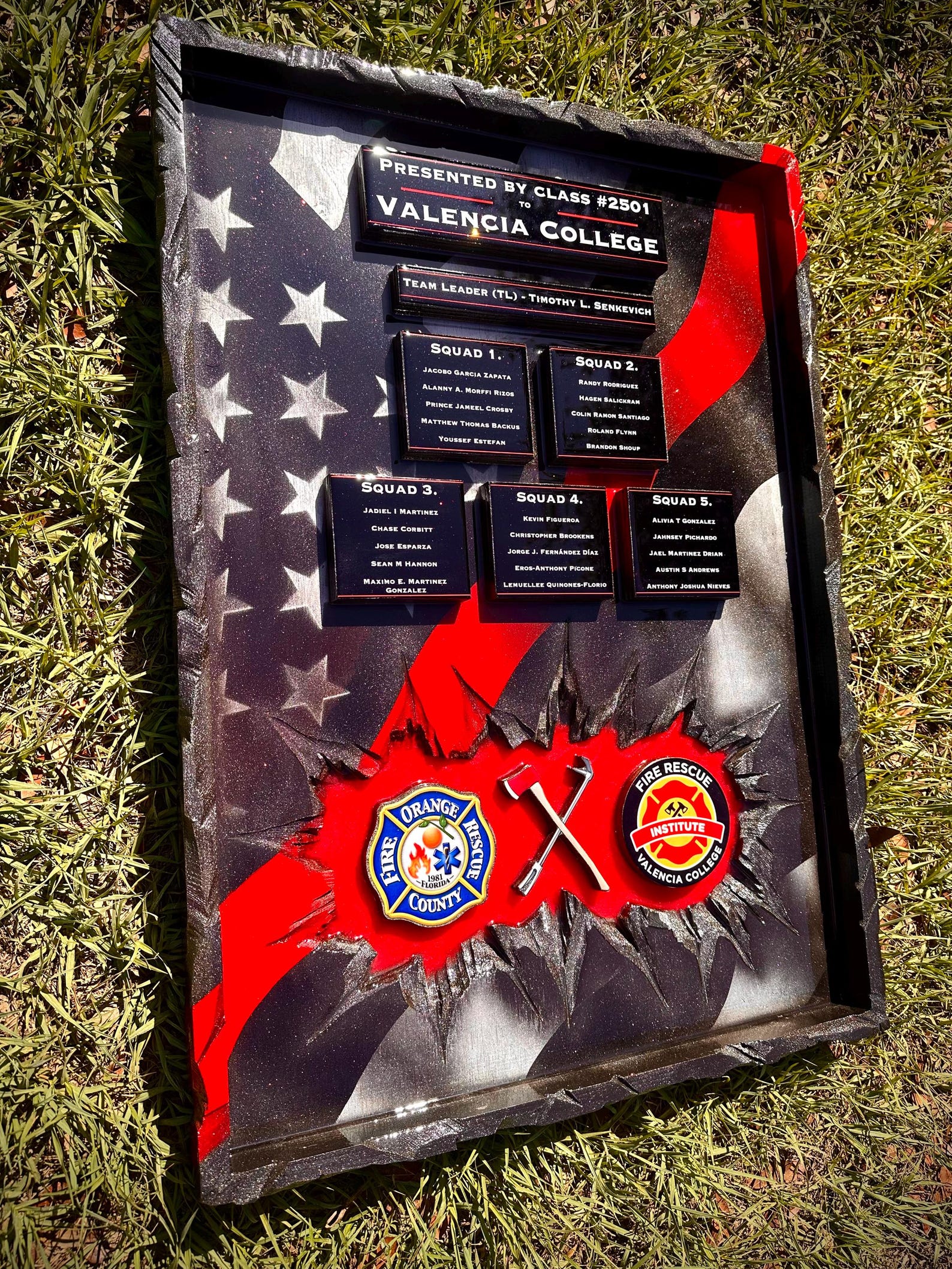 CLASS GIFT - Firefighter EMS Academy Thin Red Line - Customizable ...