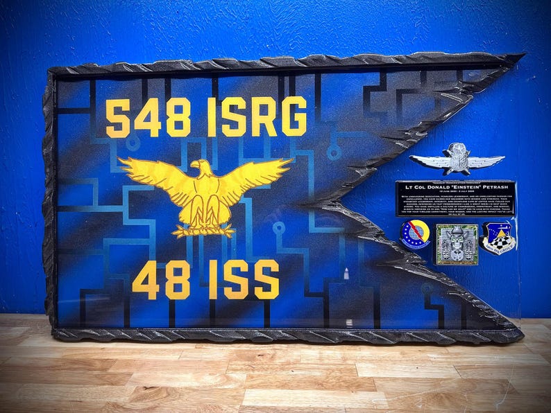 Professional Guidon Wooden Flag - Chief's Command Eagle- Add Your Unit ...