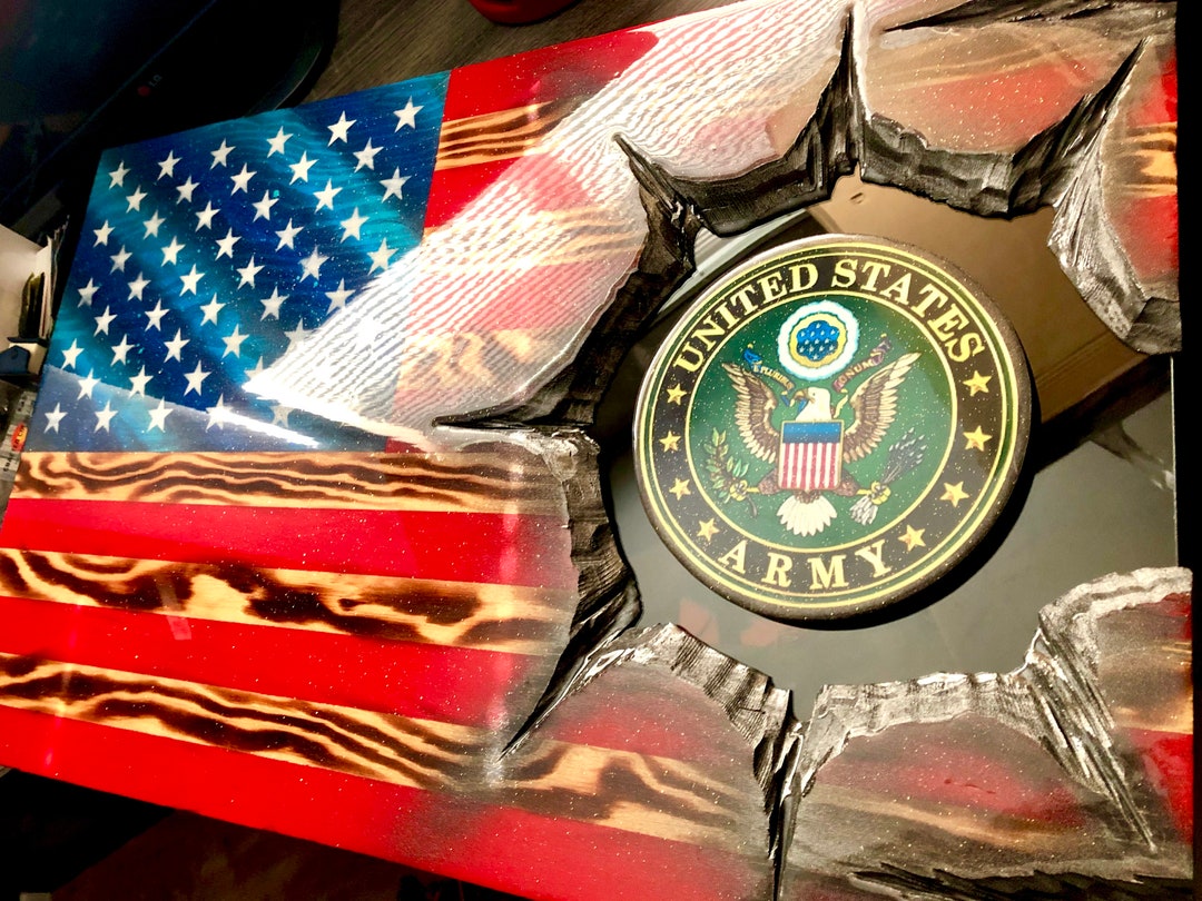 Army Patch Series - Add Your Unit Logo or Crest - Professional Wooden ...