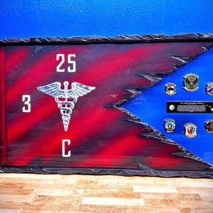 Professional Guidon Wooden Flag - Signal Corps - Add Your Unit Logo or ...