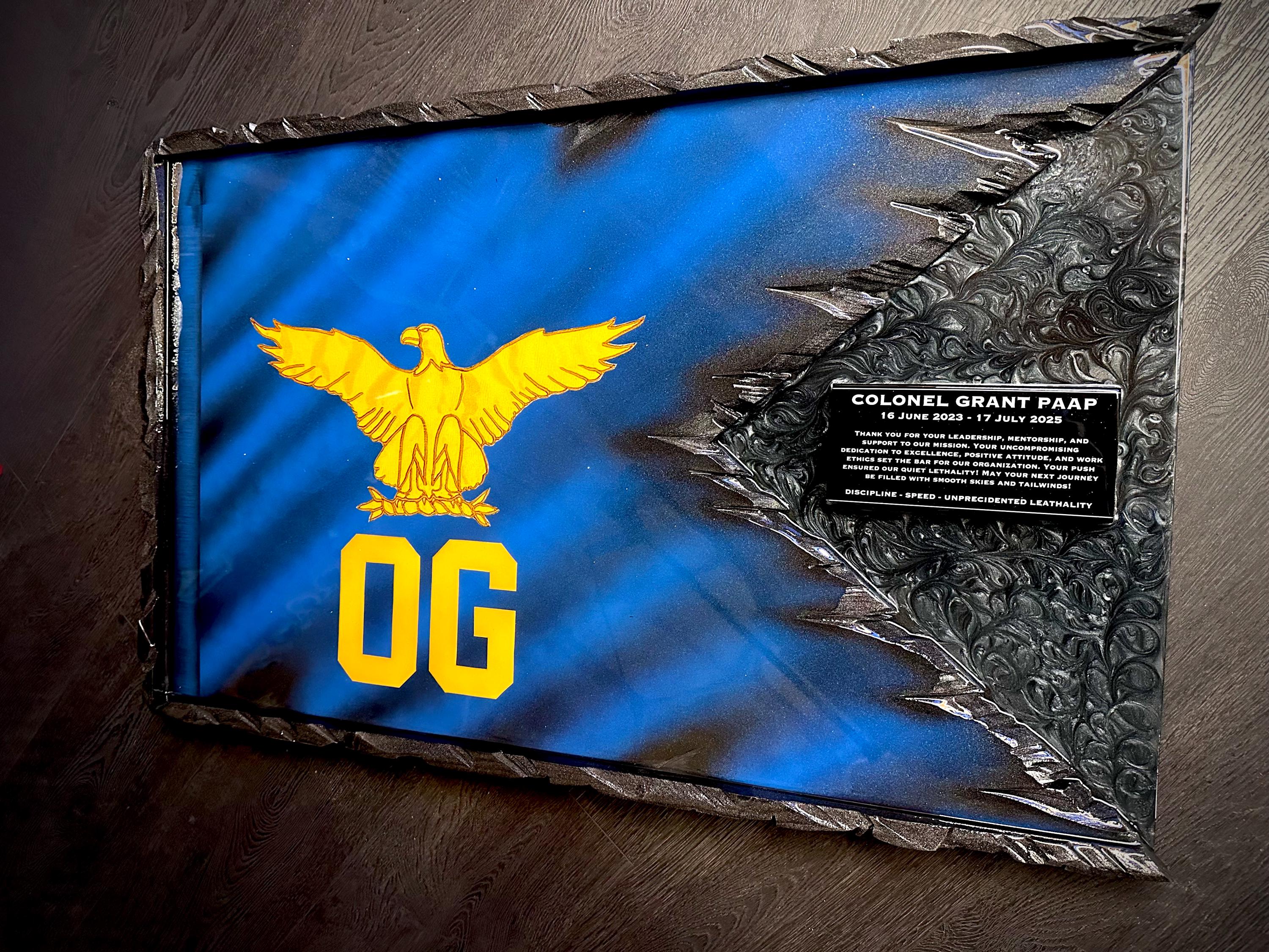 Professional Guidon Wooden Flag - Chief's Command Eagle- Add Your Unit ...