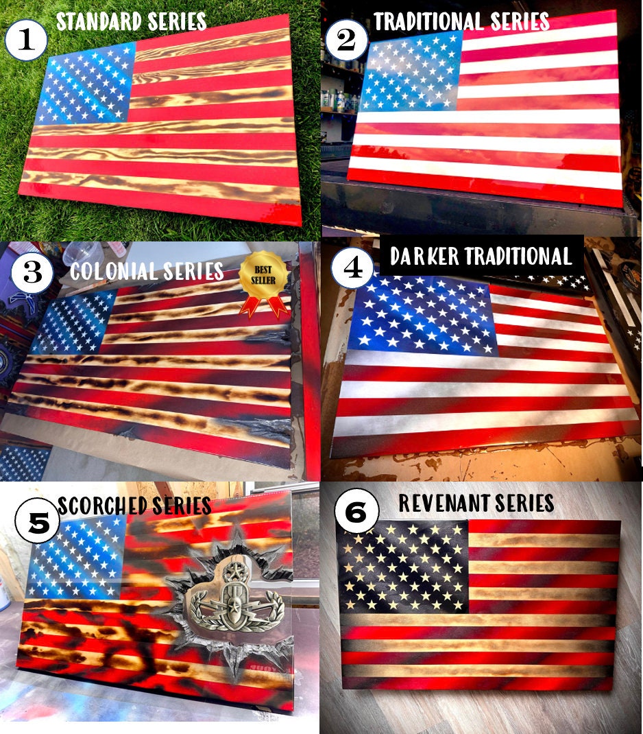 Army Recruiter American Flag Patch Series Professional Wooden American ...