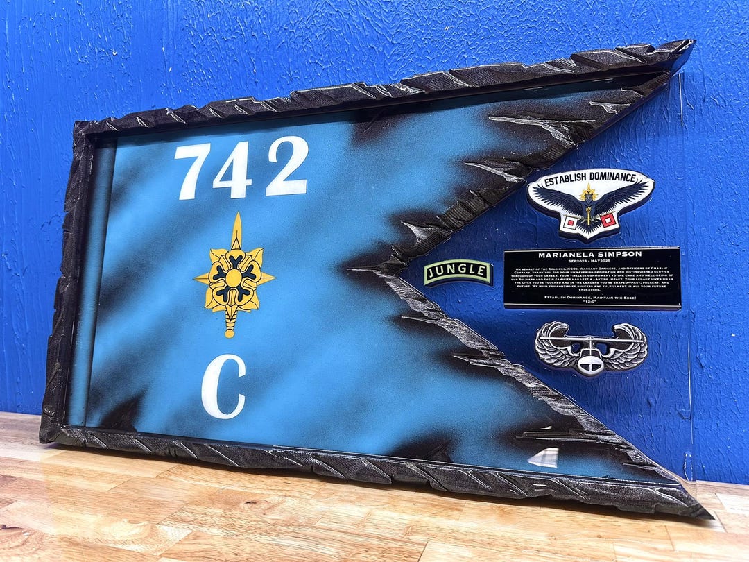 Professional Guidon Wooden Flag - Military Intelligence Corps - Add ...
