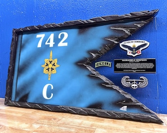 Professional Guidon Wooden Flag - Chief's Command Eagle- Add Your Unit ...