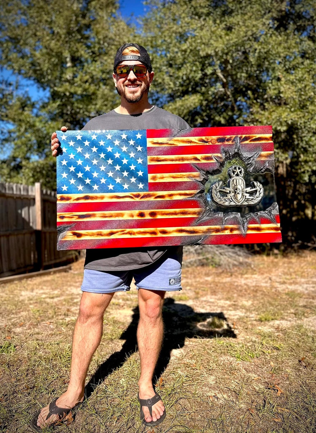 Colonial Master EOD Patch Series - Professional Wooden American Flag ...