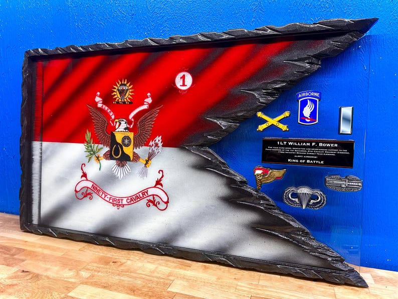 19D CAV Scout Professional Guidon Wooden Flag - Cavalry Corps - Add ...