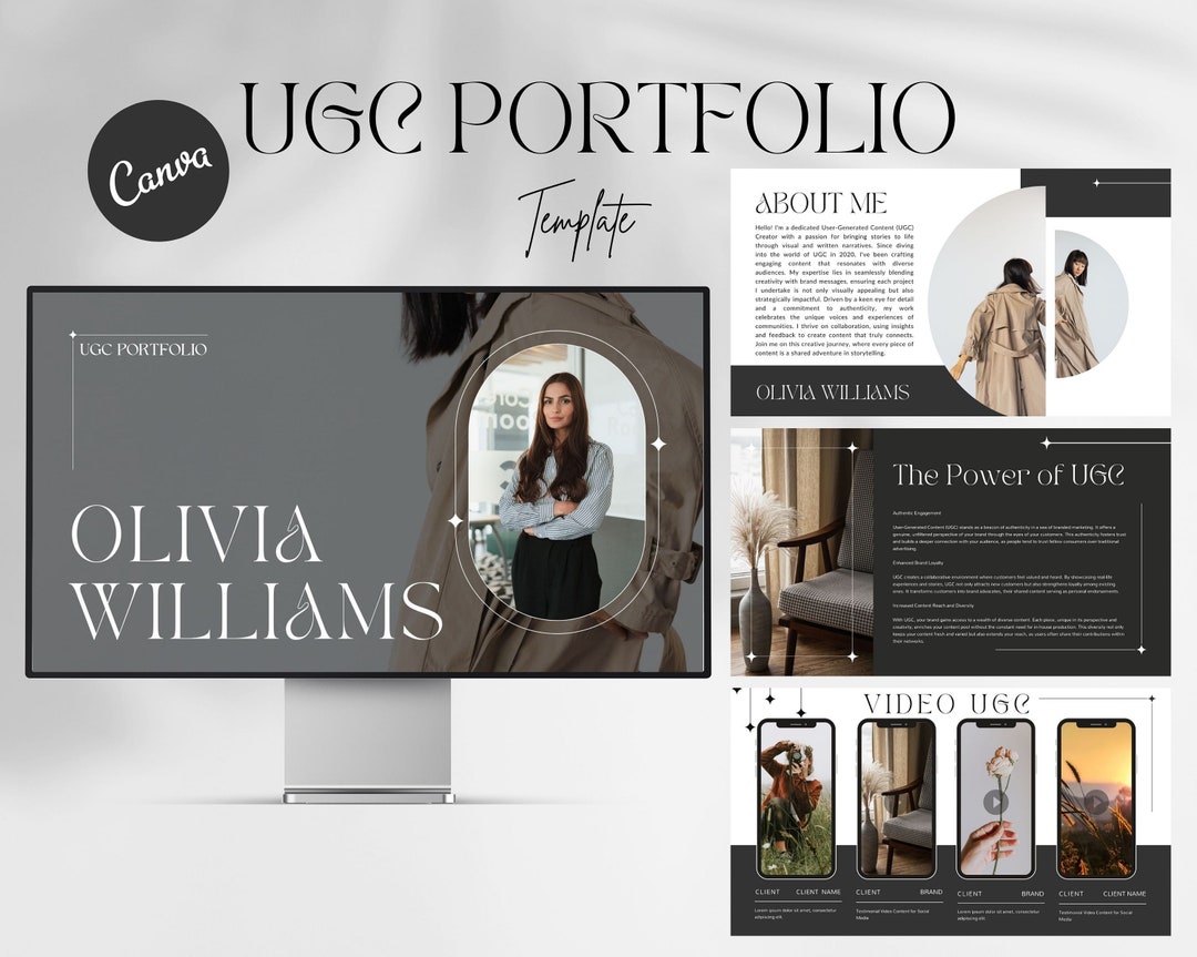 UGC Portfolio Template Canva UGC Landing Page UGC Website Creator ...
