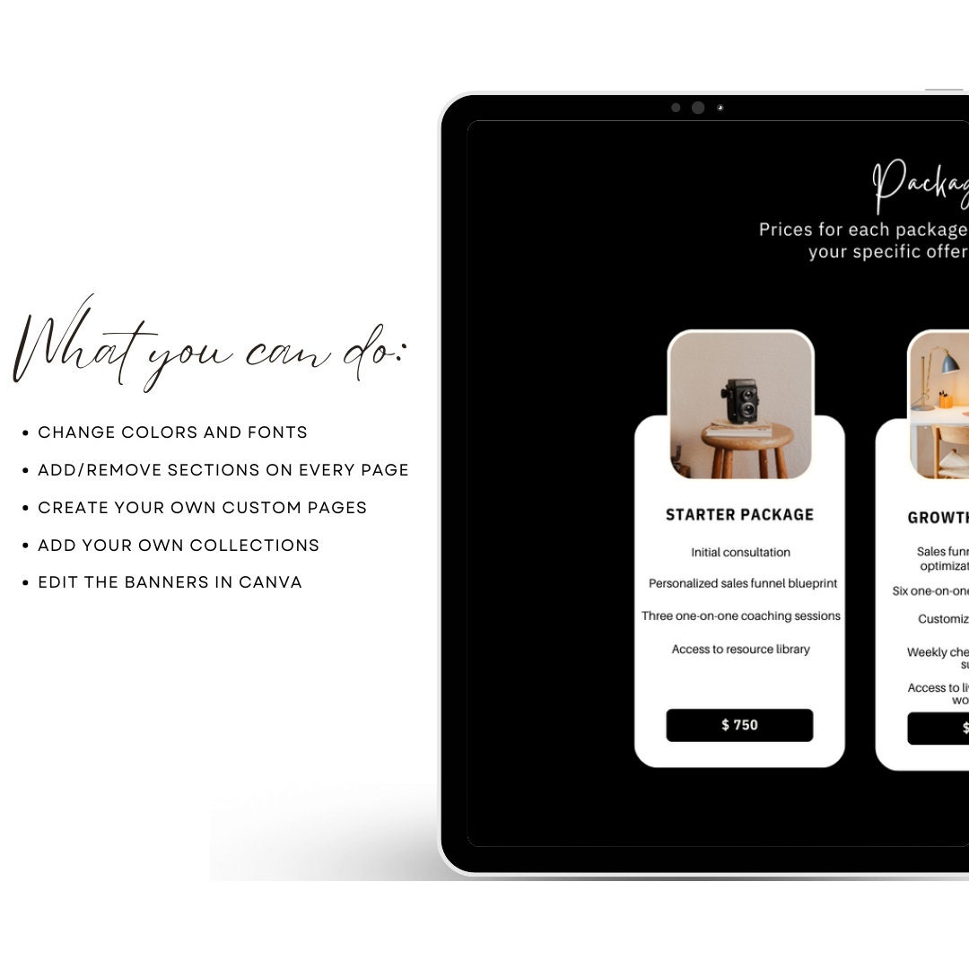Sales Page Canva Template, Online Course Landing Page (PDF Guide) - Etsy