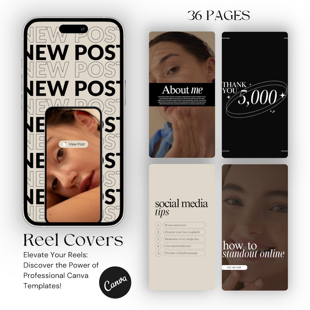Influencer Instagram Reel Covers Templates Content Creator Reel Covers ...