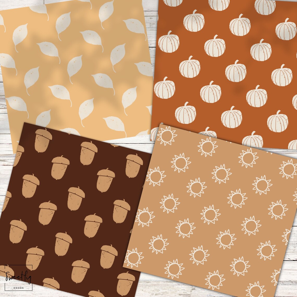 Autumn Leaves Digital Paper | Fall Digital Paper | Instant Download ...