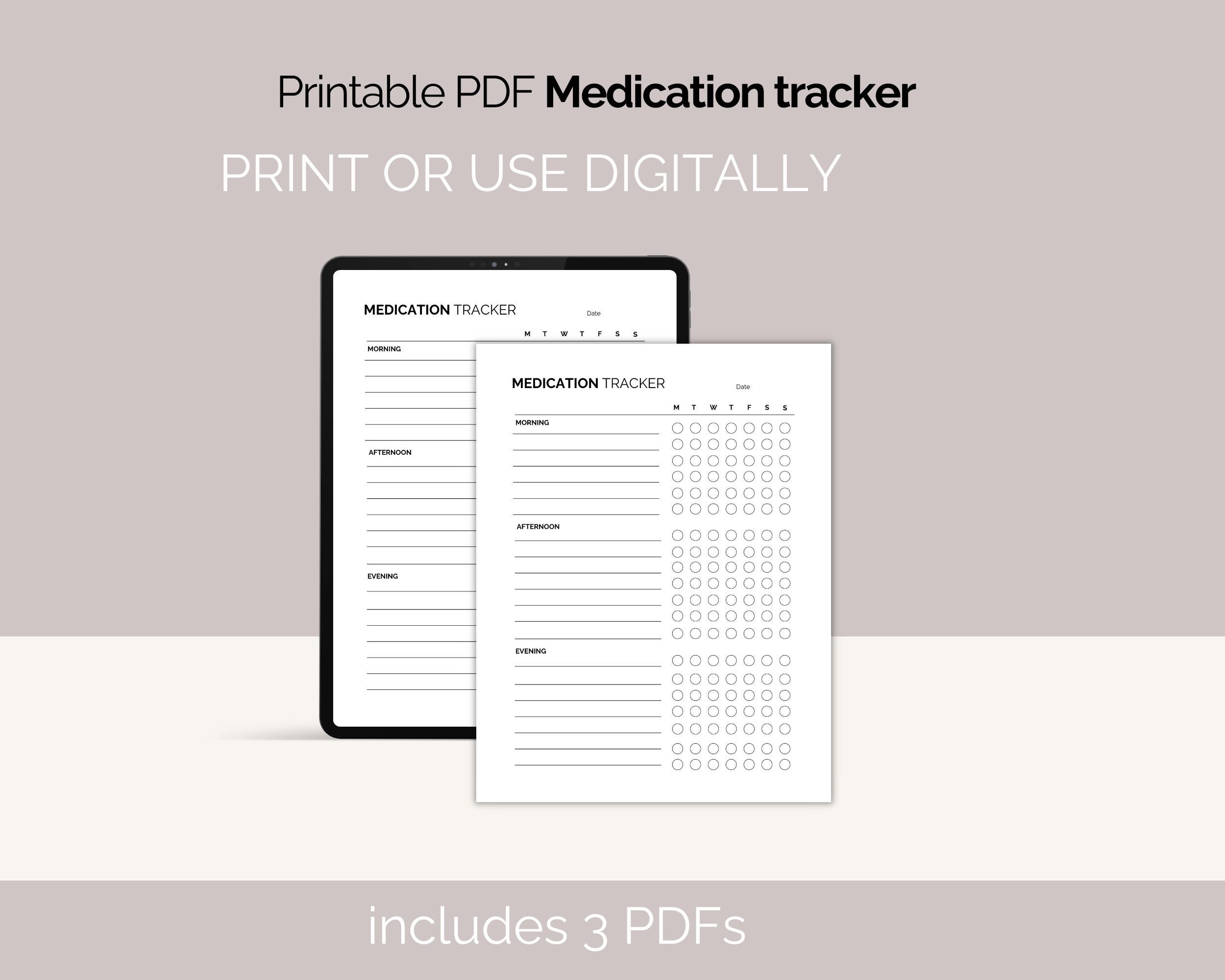 Medication Tracker | Health Planner | Medication List | Pill Log ...