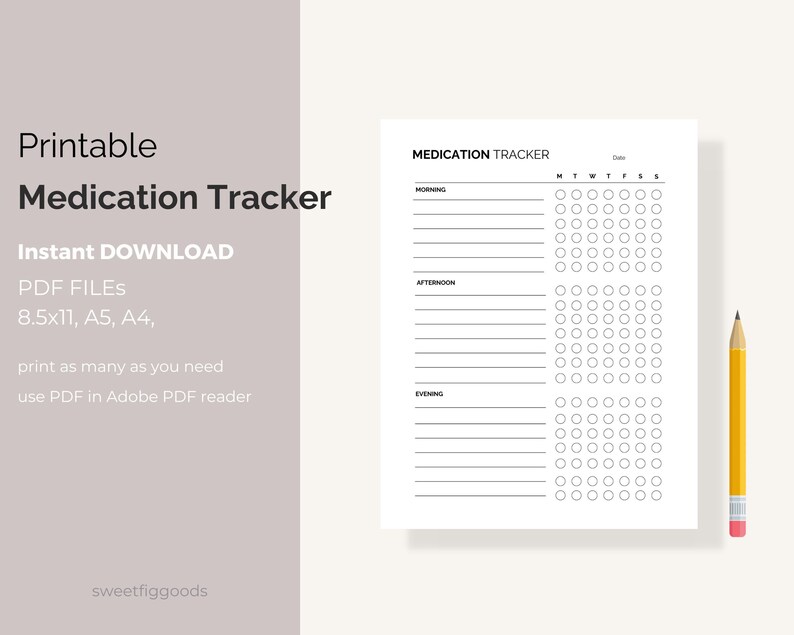 Medication Tracker | Health Planner | Medication List | Pill Log ...