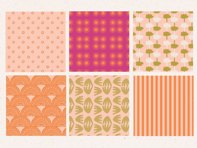 10 Boho Seamless Digital Papers, Boho Scrapbook Paper, Boho Backgrounds ...