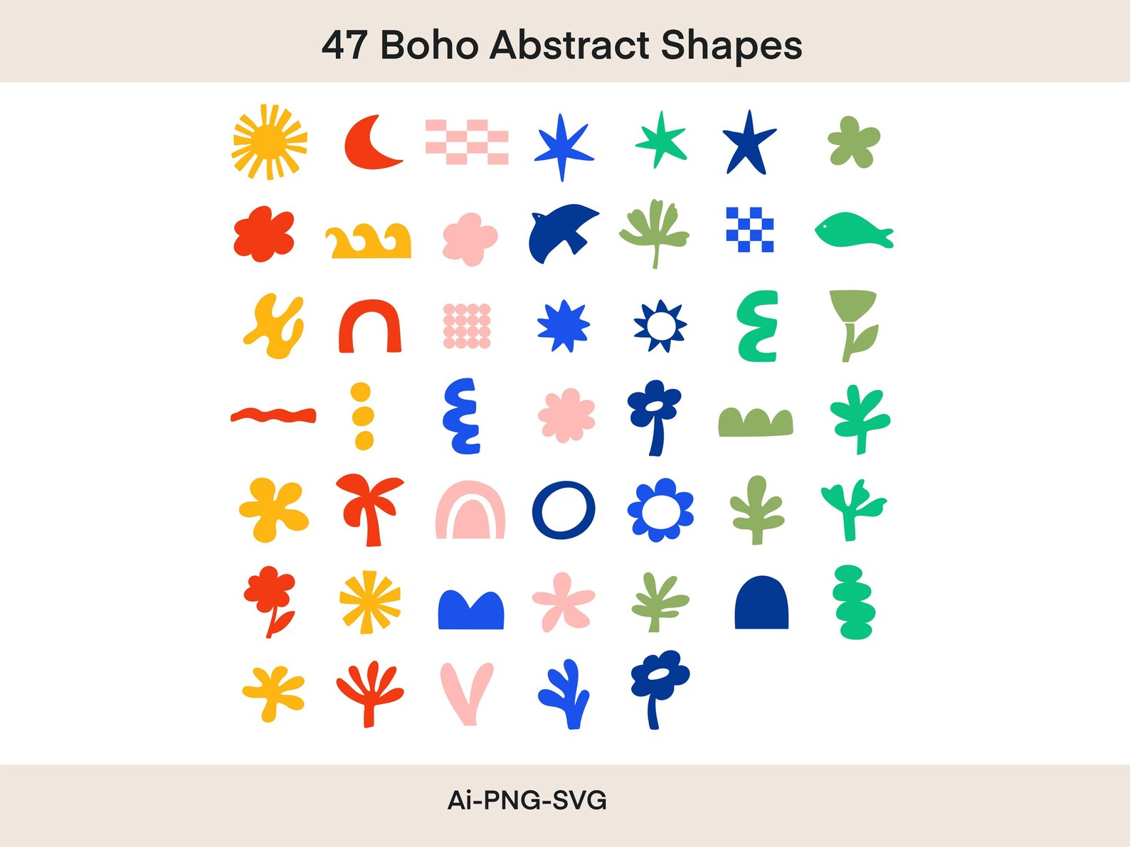 Boho Shapes Clipart | Png and Svg Files | Free Commercial Use | Shape ...