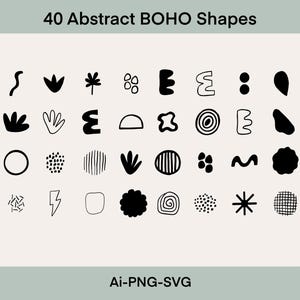 Boho Shapes Clipart | Png and Svg Files | Free Commercial Use | Shape ...