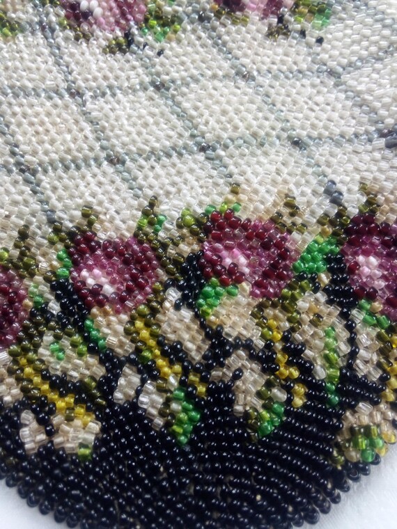 Antique Victorian Era Glass Beaded Reticule Handbag P… - Gem