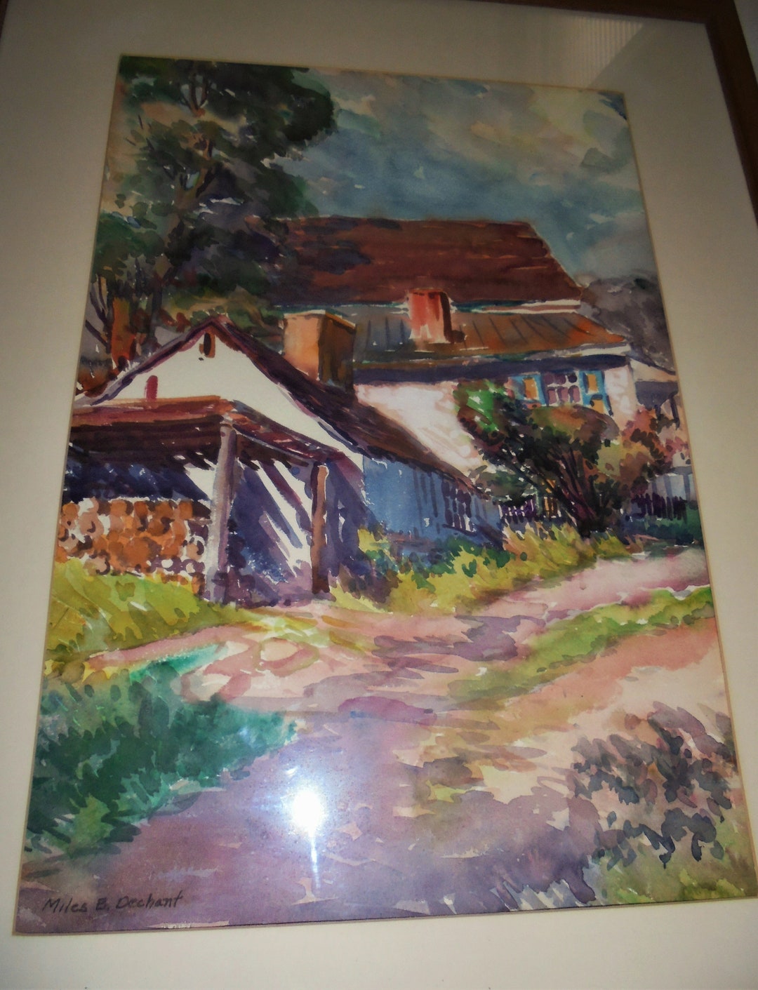 Berks County Listed Artist MILES BOYER DECHANT Original Watercolor ...