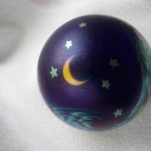 Vintage Lundberg Studios Starry Night Paperweight 1988 - Etsy