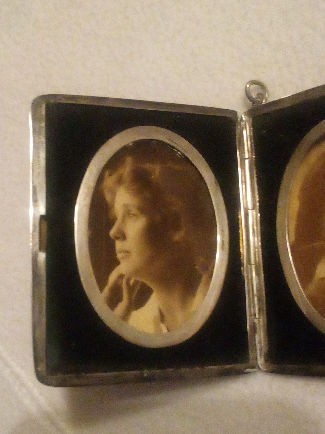 Large Antique Sterling Silver Book Locket With Photos - Etsy