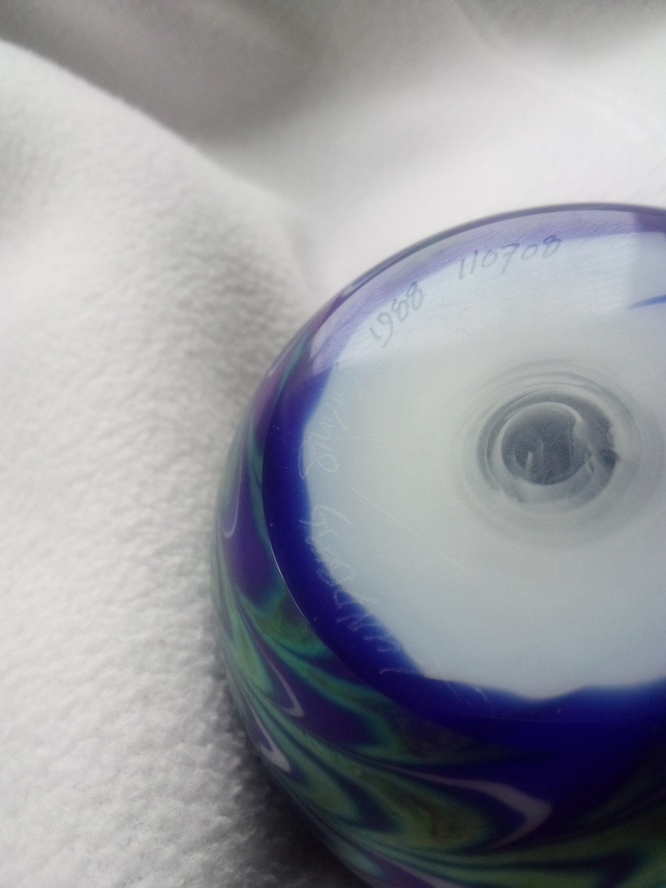 Vintage Lundberg Studios Starry Night Paperweight 1988 - Etsy