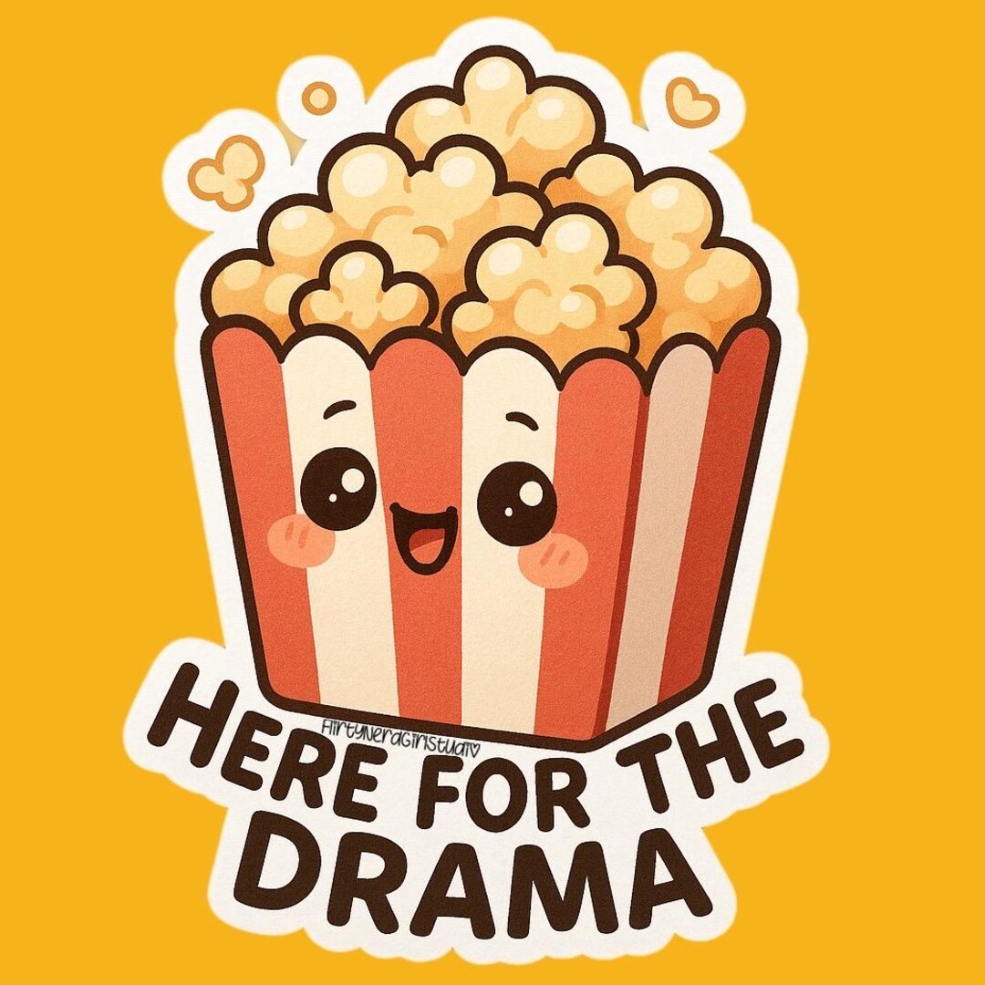 Here for the Drama Chibi Popcorn SVG/PNG - Etsy