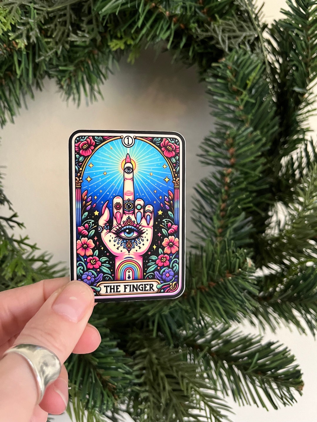 The Finger Tarot Vinyl Sticker - Etsy