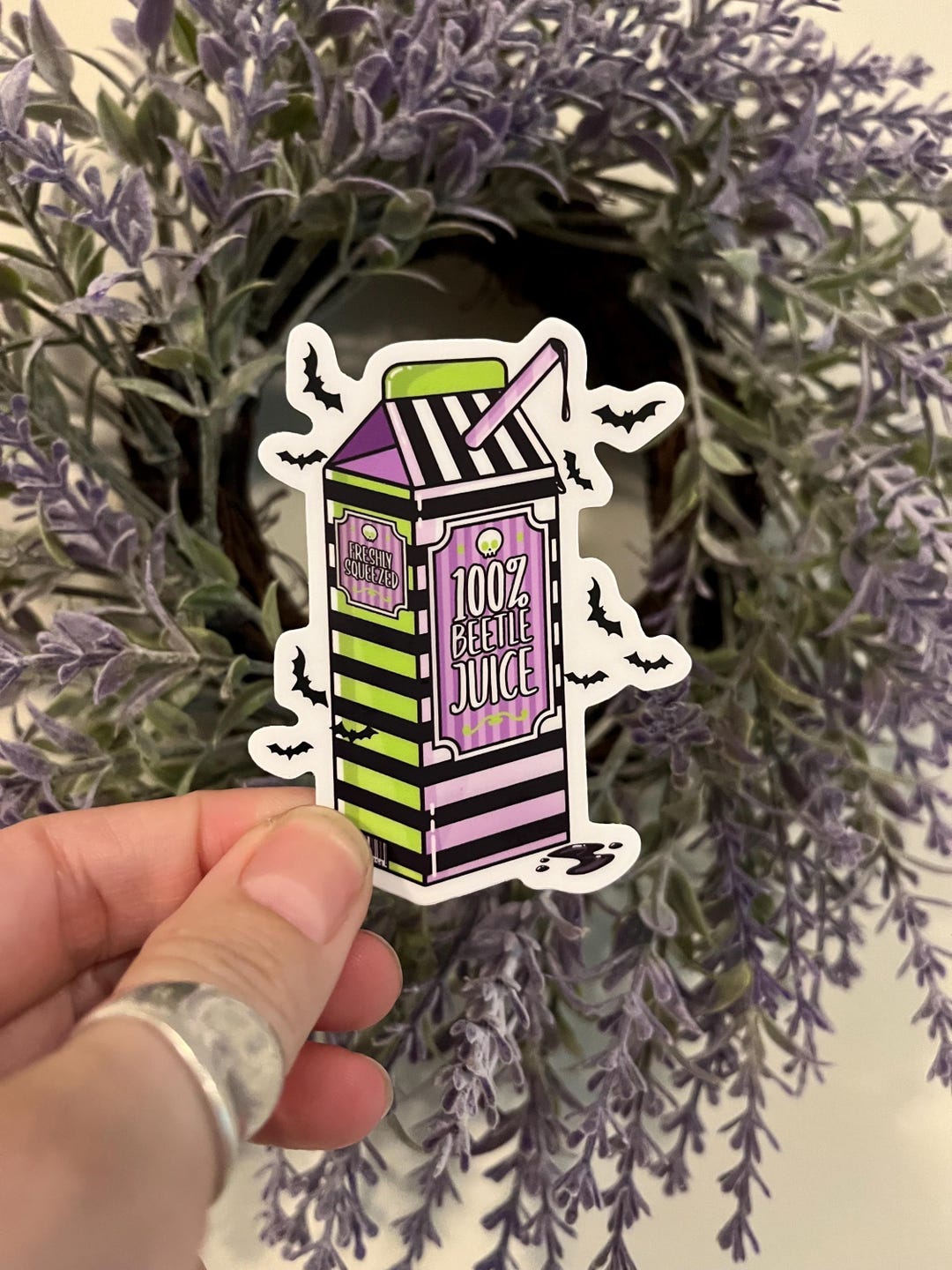 Beetle Juice Box Vinyl Sticker - Etsy