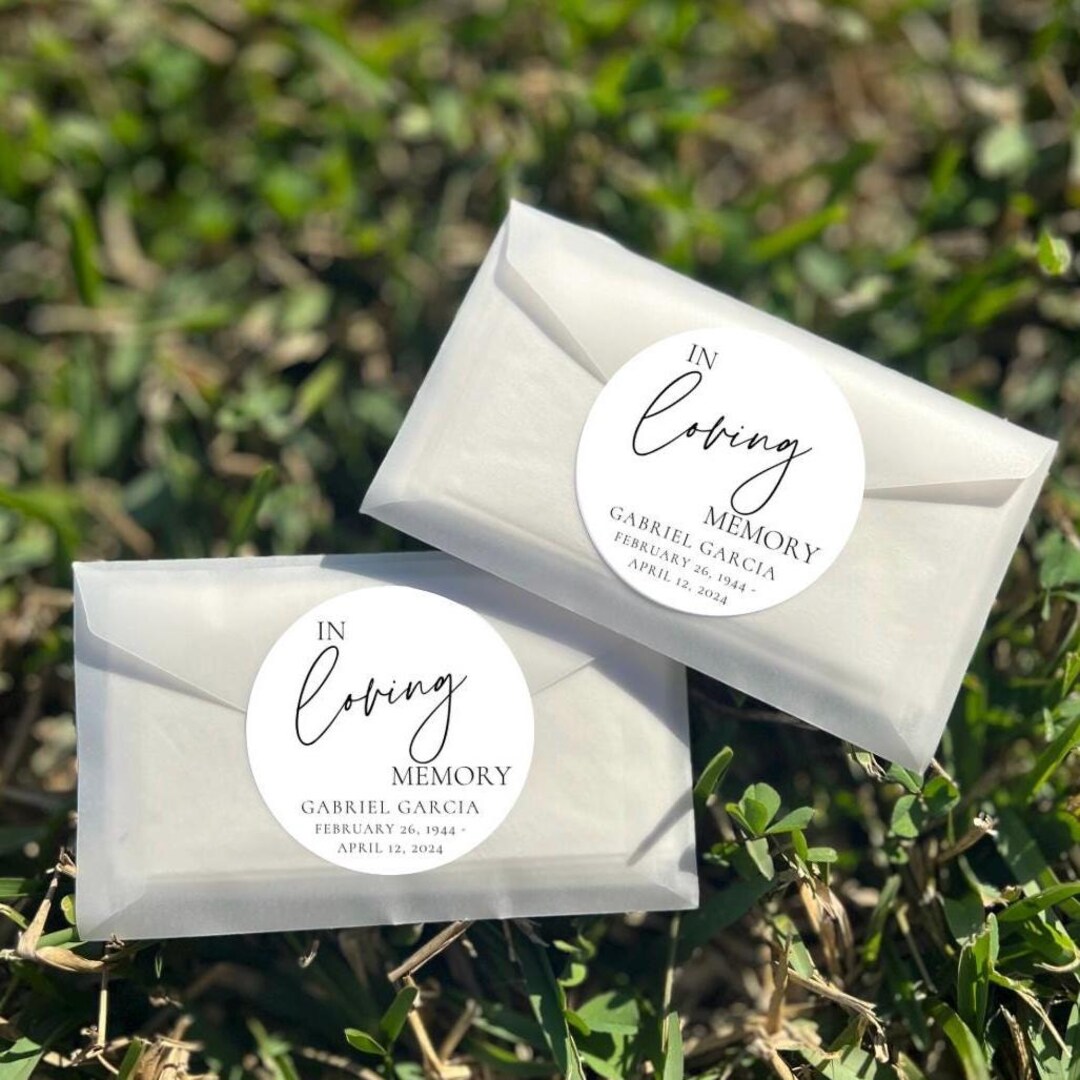 Personalized Memorial Tissues - Set of 12 | in Loving Memory - Etsy