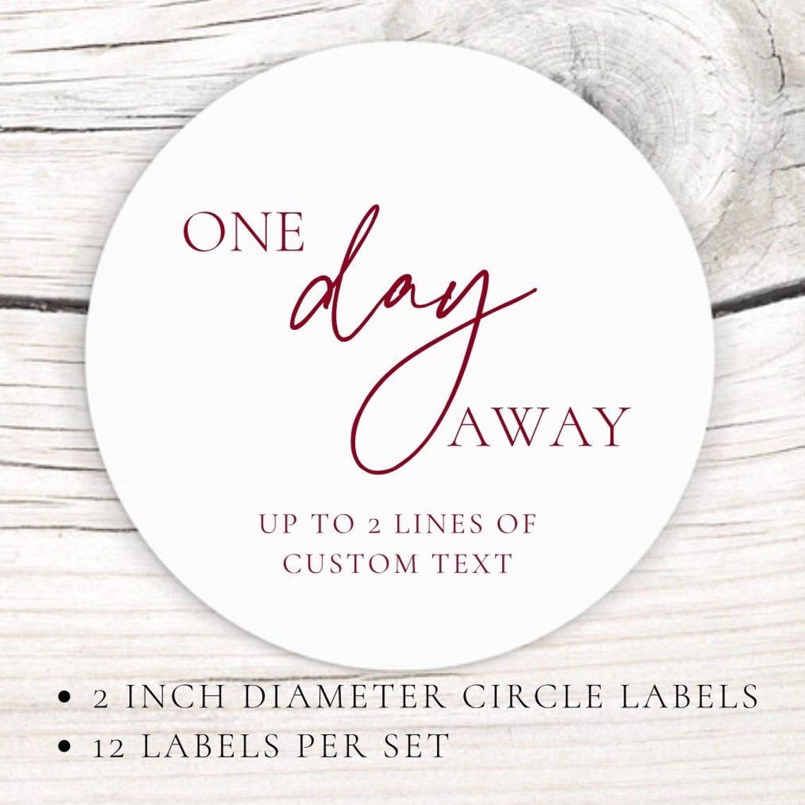 Personalized One Day Away Rehearsal Dinner Favor Bags With Stickers ...