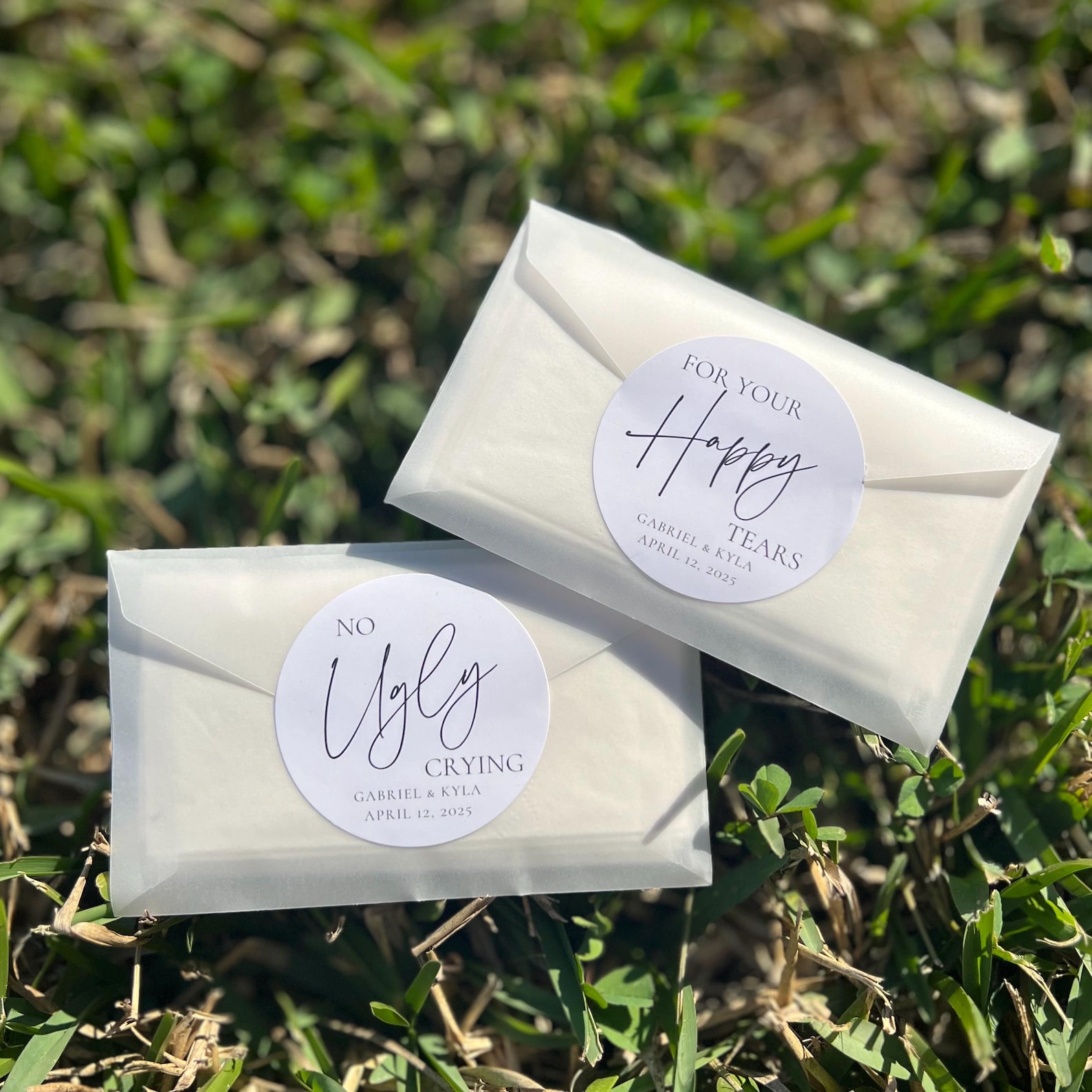 Personalized Wedding Tissues: Set of 12 'happy Tears' Favors - Etsy