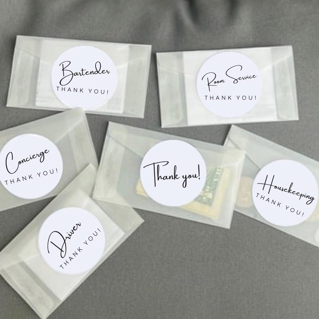 Travel Tip Envelopes & Labels - Set of 12 - Etsy