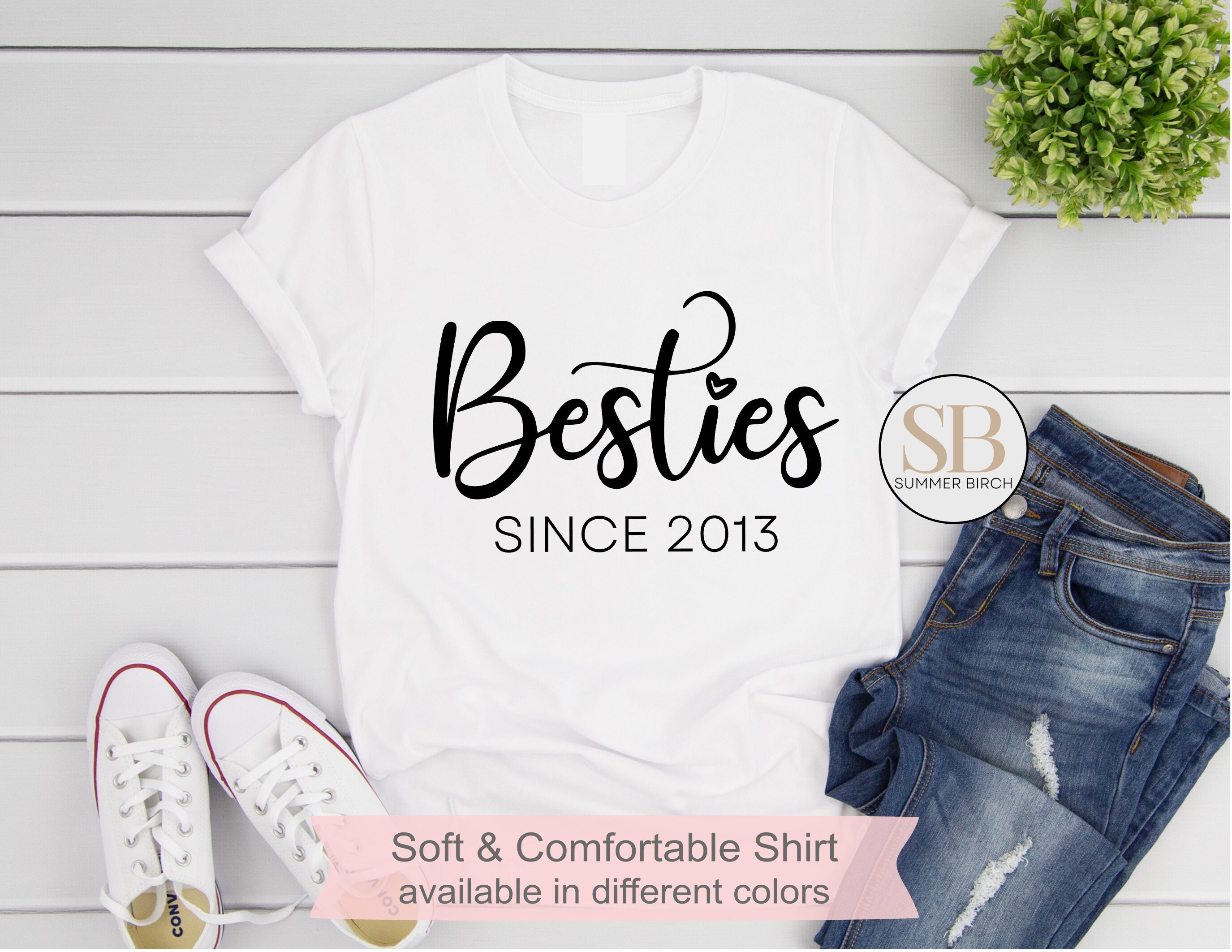 Besties Shirt, Best Friend Gift, Personalized Best Friends Tee, Besties ...