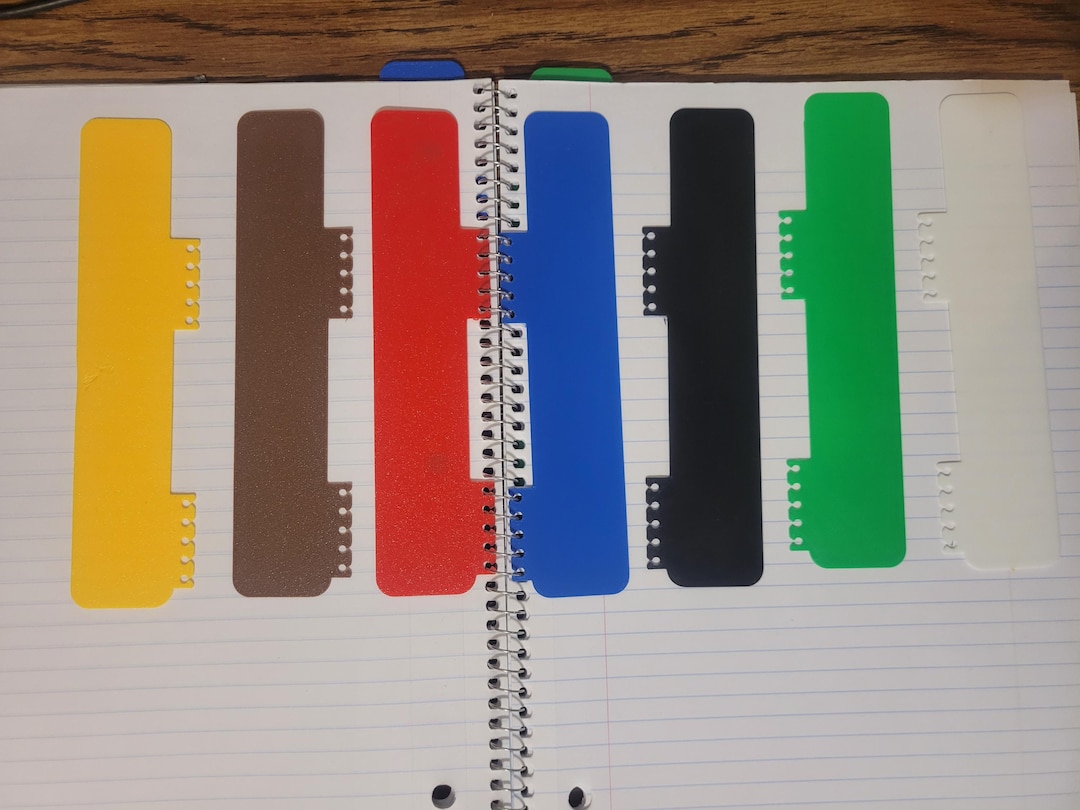 Snap on Bookmark for Spiral Notebooks-comes in Three Pack- for School ...
