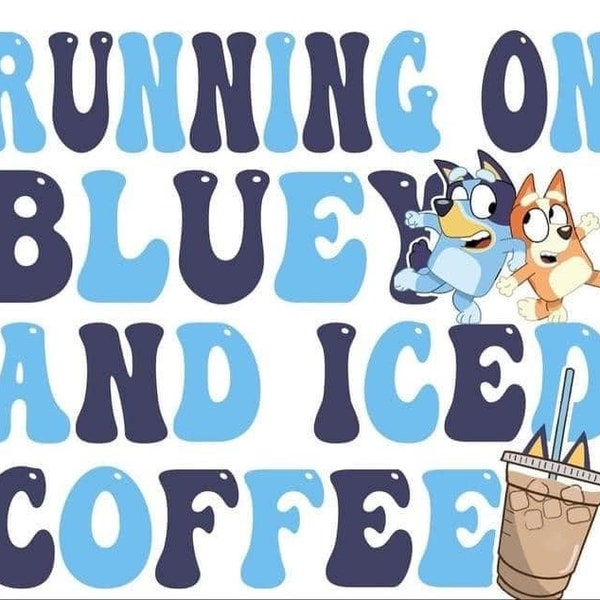 Running on Bluey Svg - Etsy