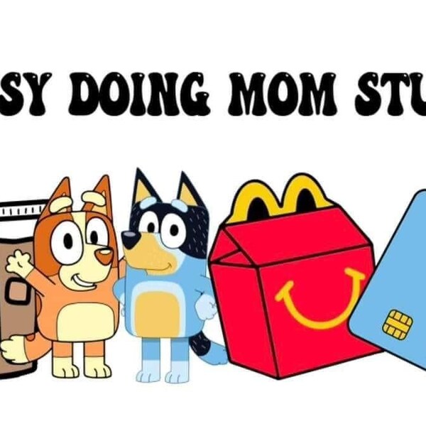 Bluey Busy Doing Mom Stuff Svg - Etsy UK