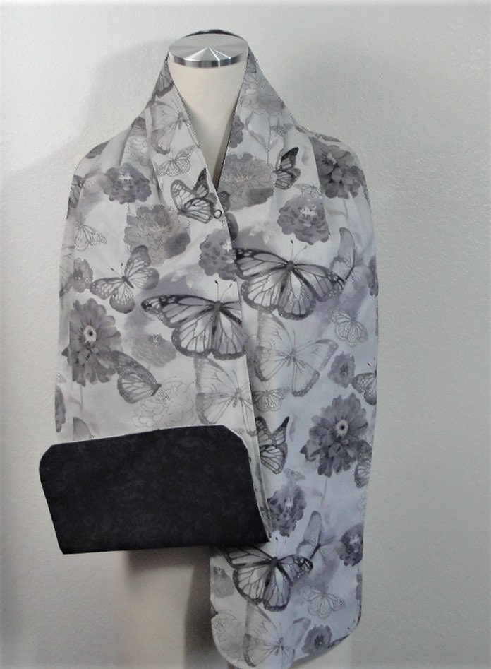 Butterfly Prints Adult Bib / Dinner Scarf / Dignity Bib - Seniors ...