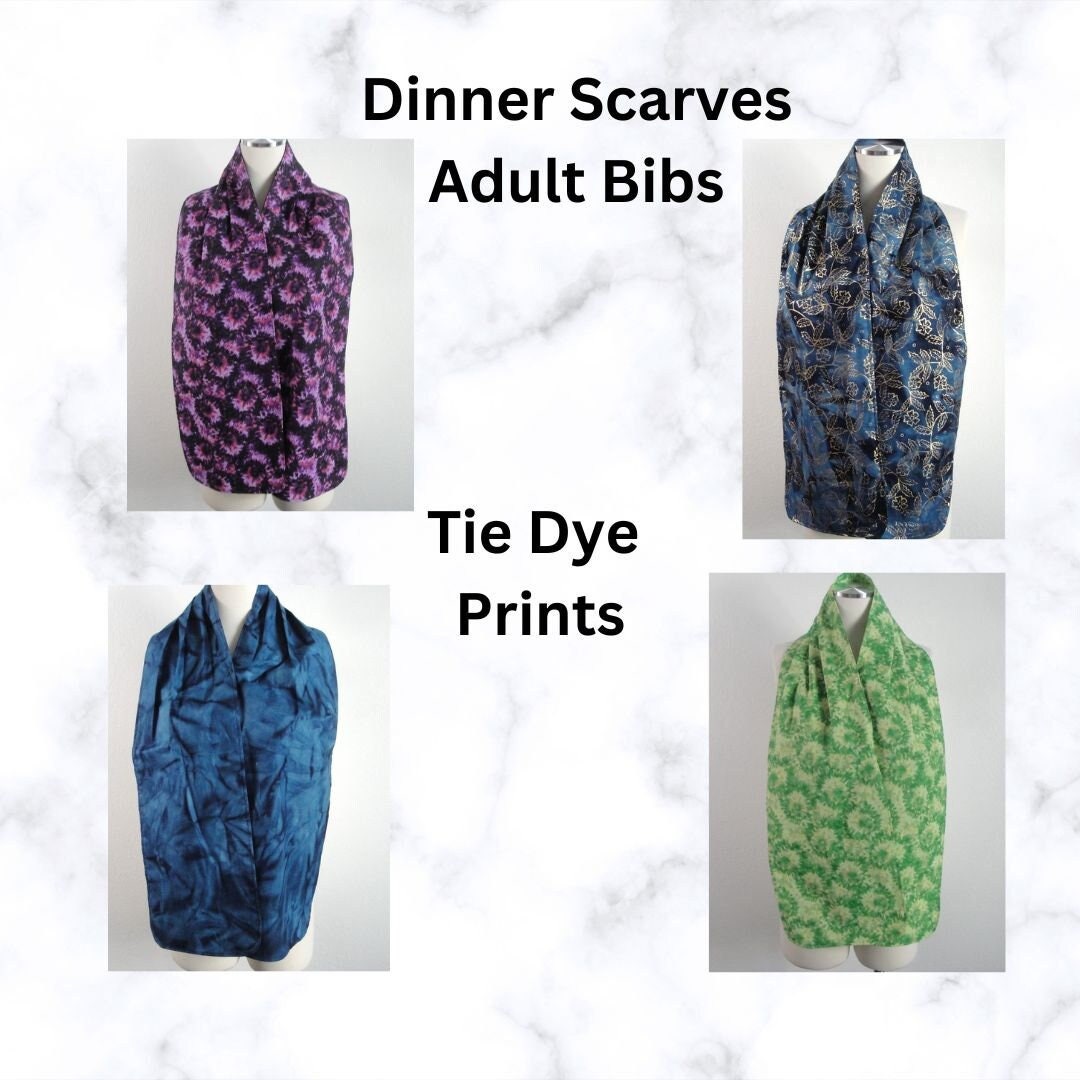 Adult Bib / Dinner Scarf / Dignity Bib - Seniors, Nursing Home ...