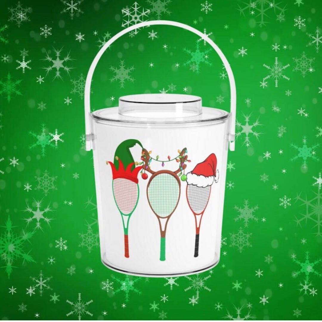 Christmas Tennis Racket Ice Bucket With Tongs, Tennis Team Party, Gift ...