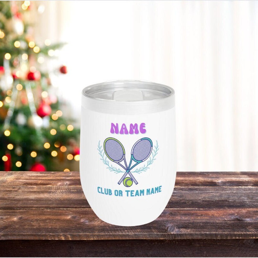 Personalized Tennis Wine Tumbler, Valentine Gift Idea for Tennis Lover ...
