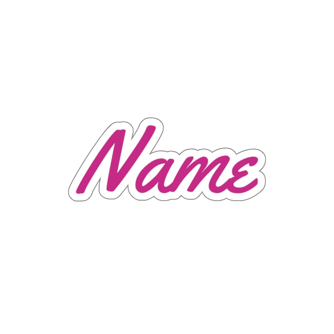 Custom Name Die-cut Stickers, Water Resistant Vinyl Sticker ...