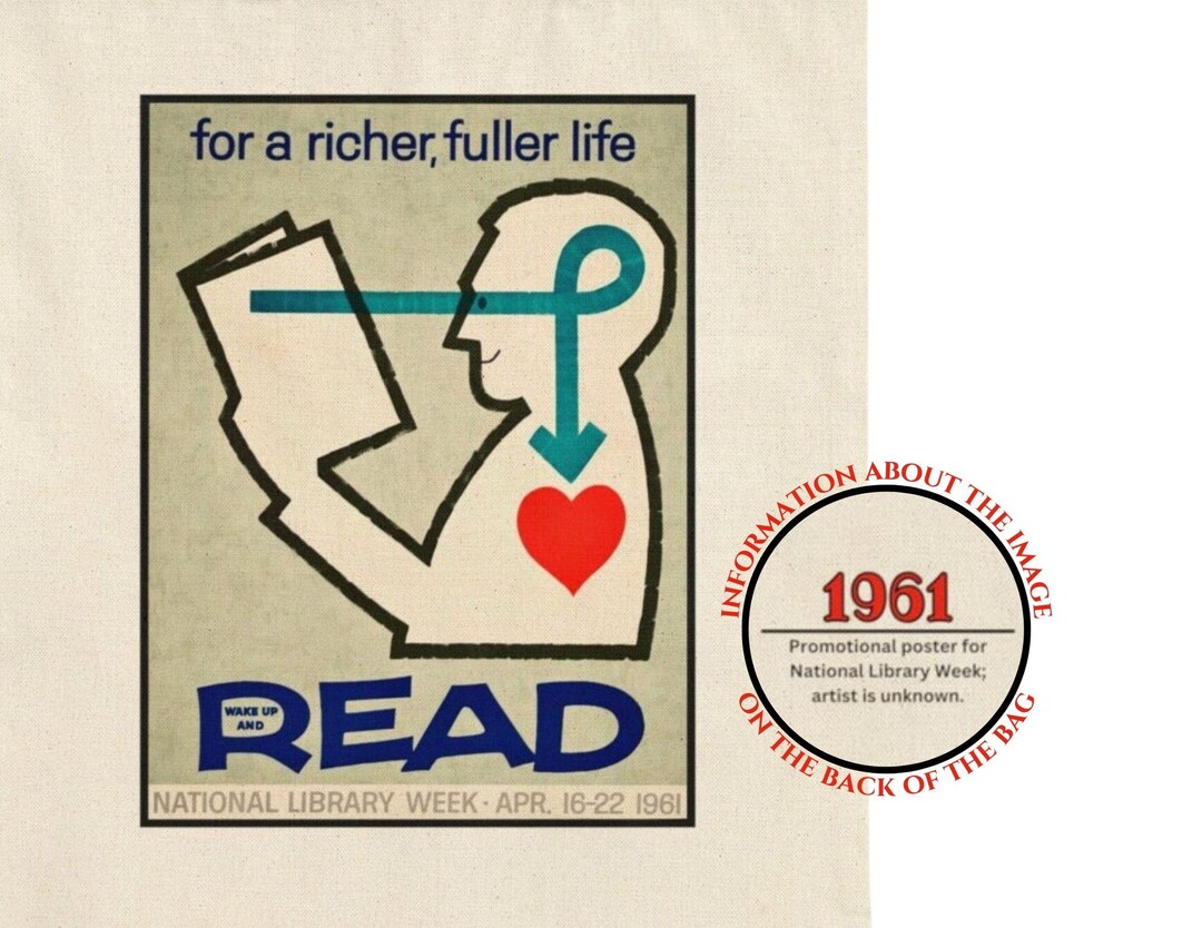Reading Tote Bag | 1961 Richer Fuller Life Read Promotional Poster ...