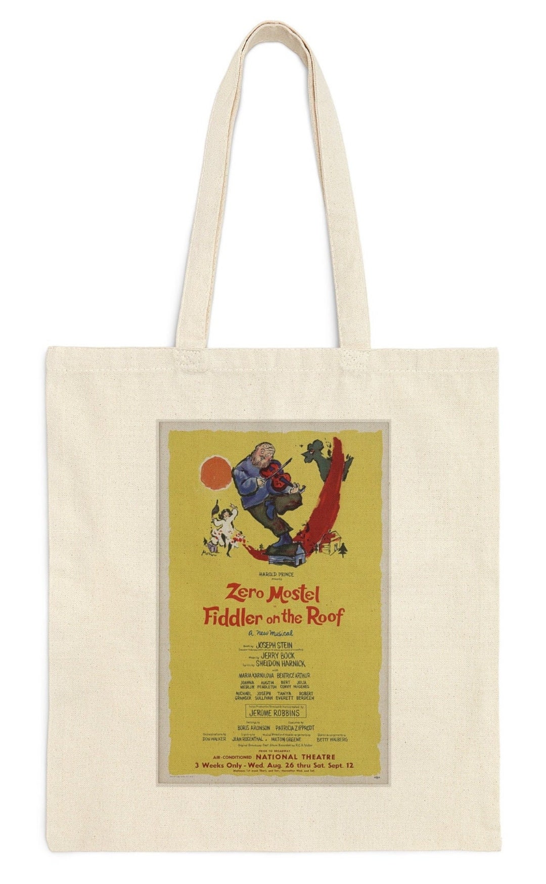 Fiddler Roof Tote 1964 Fiddler on the Roof Poster Vintage Image New ...