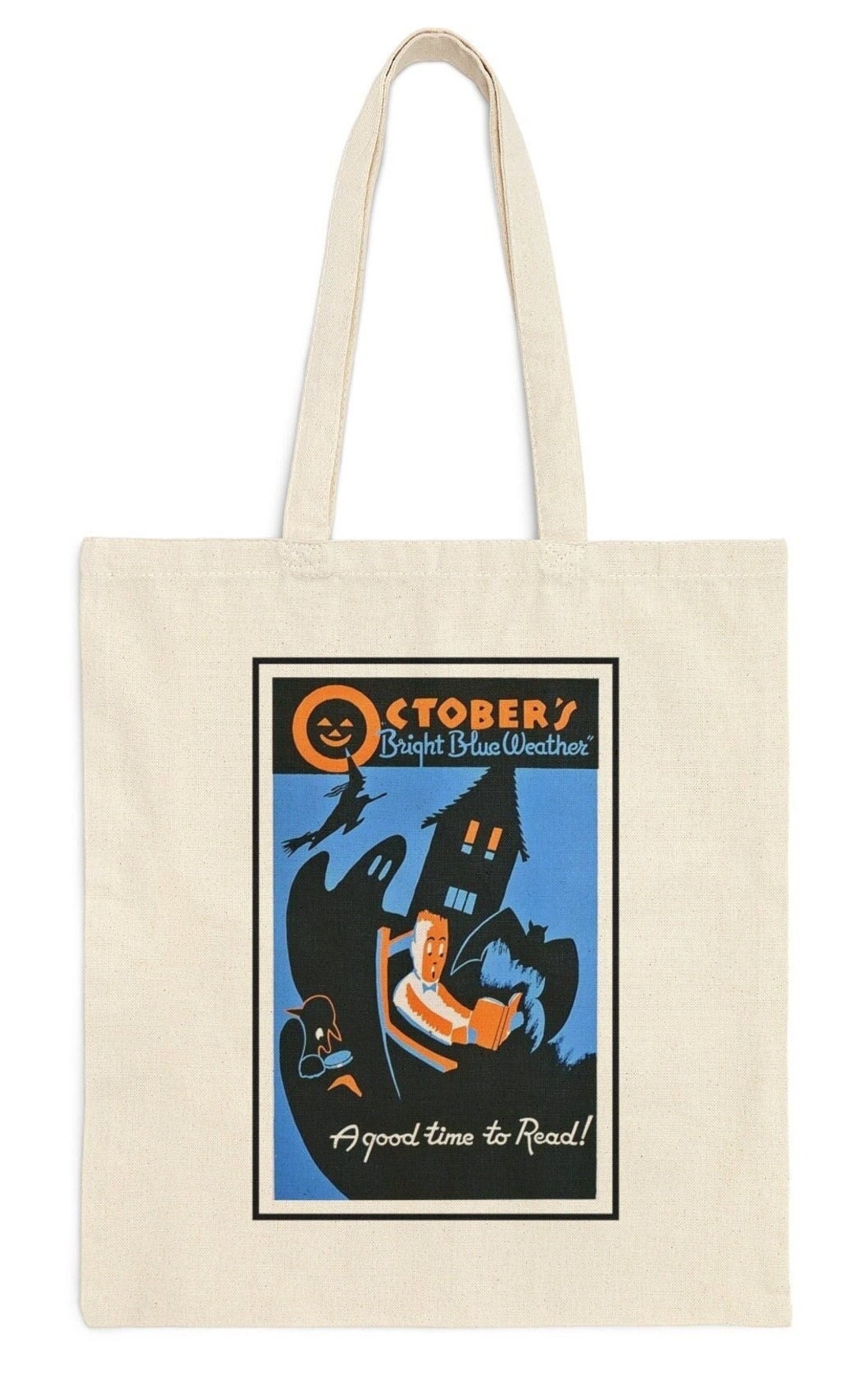 Reading Tote Bag | 1930s October Reading Poster | Vintage Image New ...