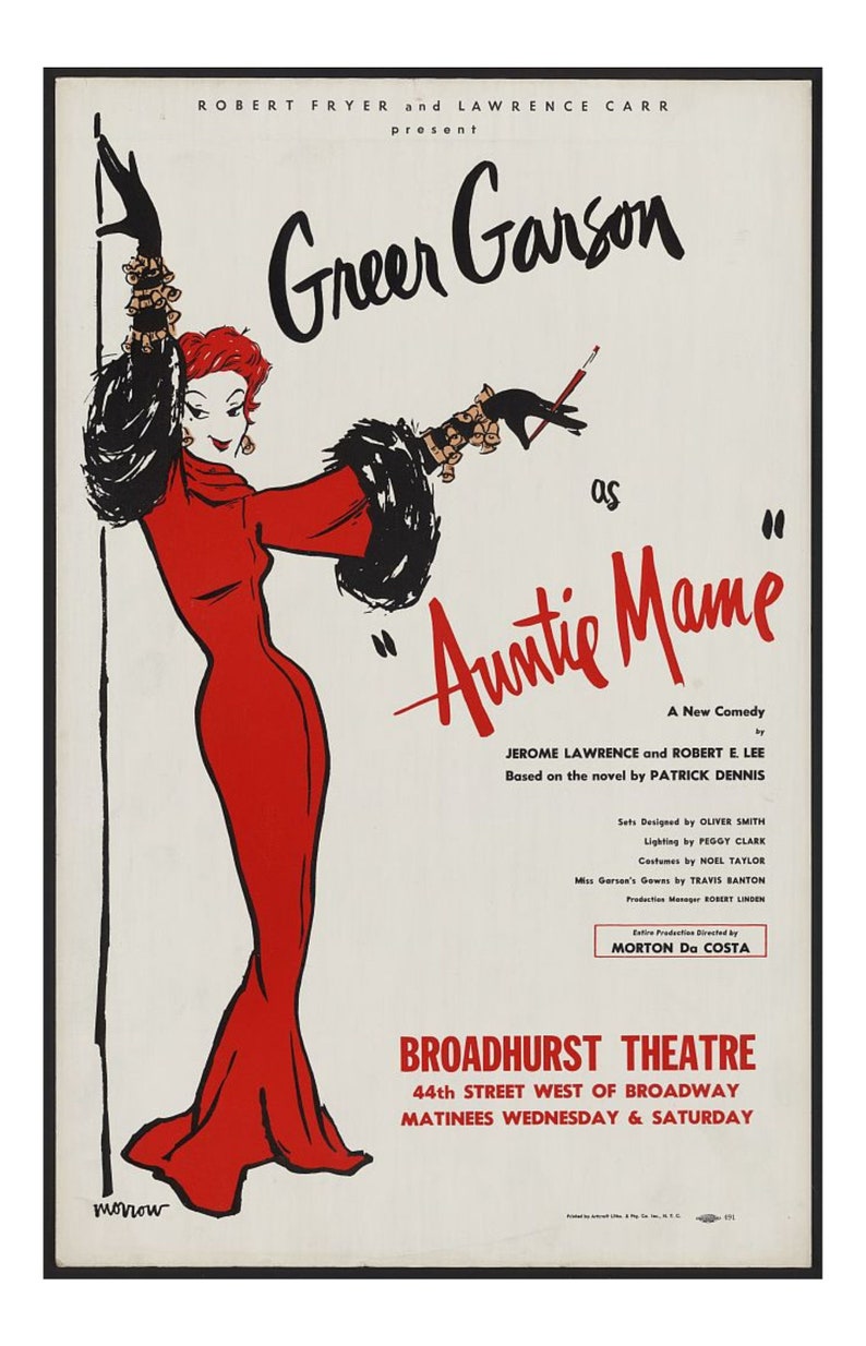 Auntie Mame Tote | 1958 Auntie Mame Poster | Vintage Image on New ...