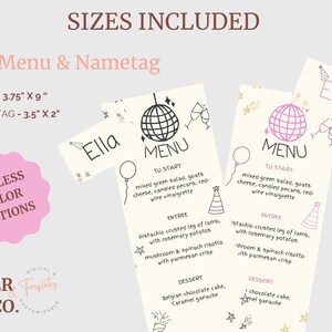 Menu and Card Templates, Hand Drawn Scribble Illustrated, Birthday ...