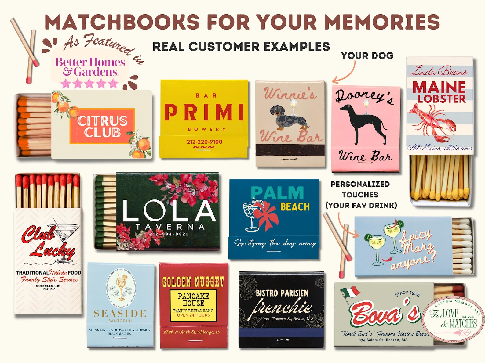 CUSTOM MATCHBOOK ART | Personalized Digital Matchbox Gift | Large ...