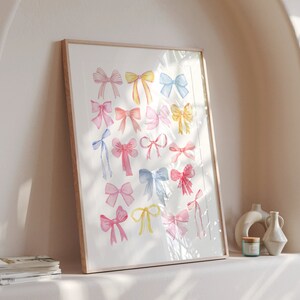 COQUETTE BOW ART Trendy Pink Watercolor Chinoiserie Print Coastal Pink ...