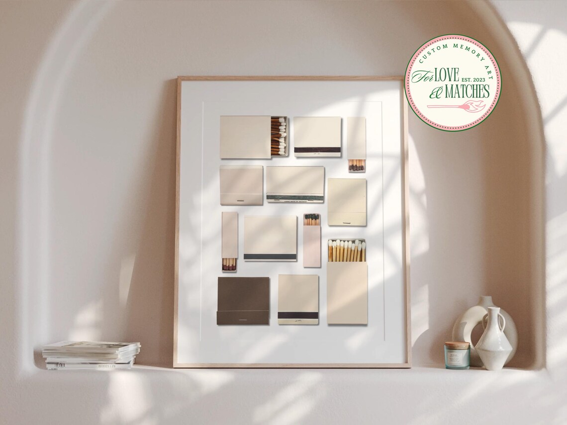 BLANK MATCHBOOK Template Neutral | Digital Download | Custom Matches ...